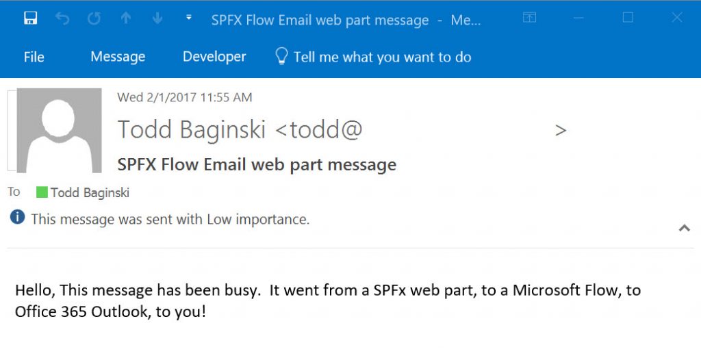 How To: Run a Microsoft Flow from a SharePoint Framework (SPFx) web part - Todd Baginski's Blog