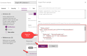 HOW TO: Make a custom connector for PowerApps and Flow that calls the Microsoft Graph API - Todd ...